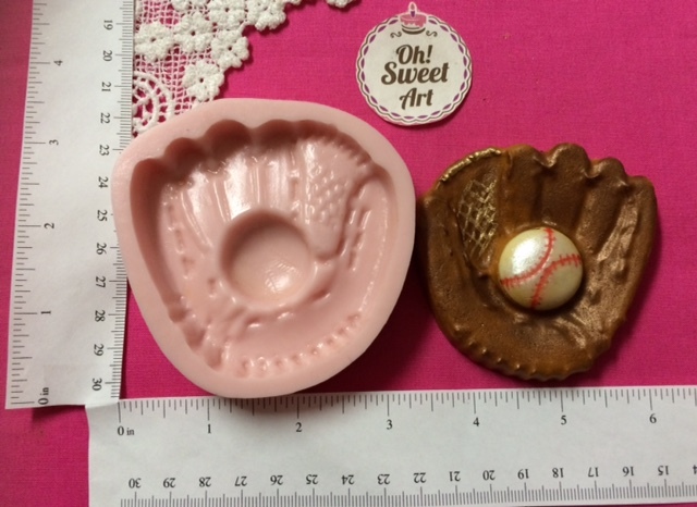 Big Baseball Glove Silicone Mold Food Safe Cake Decoration Candy ...