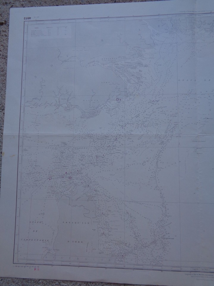 Marine Map SHOM / From Boigu Island to Keppel Point - New Guinea | eBay UK