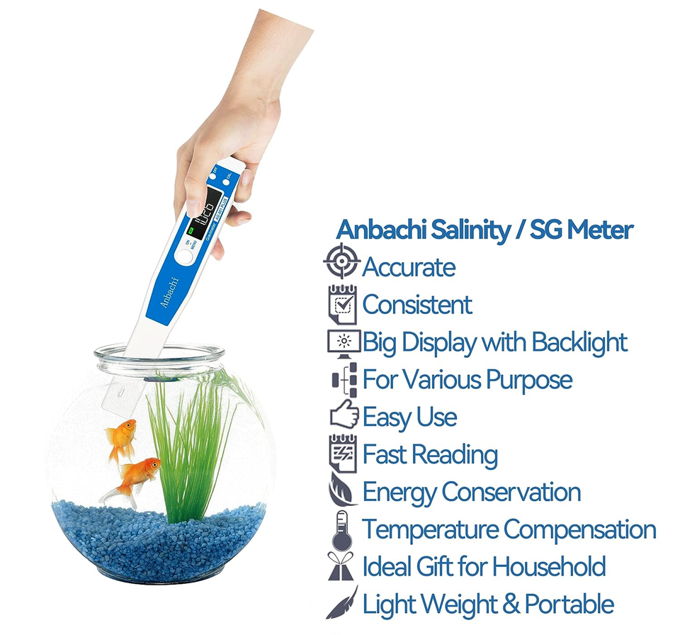 Saltwater Meter Salinity Meter Digital Water Tester Hydrometer Ideal ...