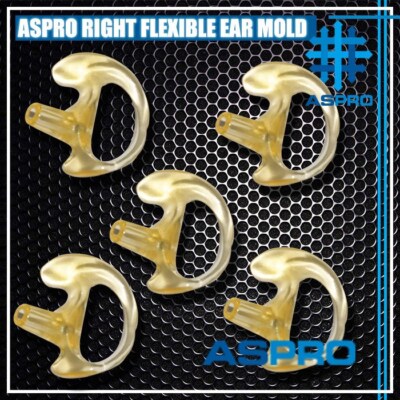 5 RIGHT SMALL FLESH FLEXIBLE SEMI CUSTOM EAR MOLD INSERT RUBBER GEL ...
