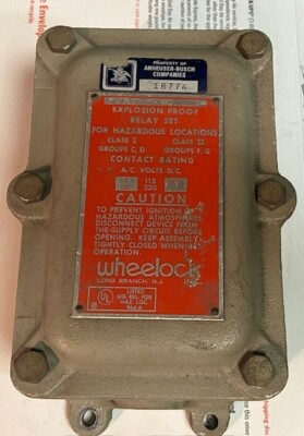Wheelock XRT-T-40 Explosion Proof Relay For Hazardous Locations Old ...