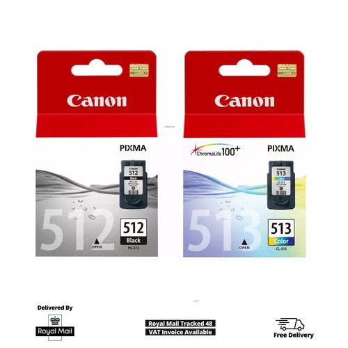 Canon PG-512 Black & CL-513 Colour Genuine Ink Cartridges for PIXMA ...