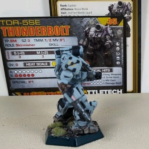 CGL Battletech Pro-painted Thunderbolt Mech With Pilot And Mech Cards ...