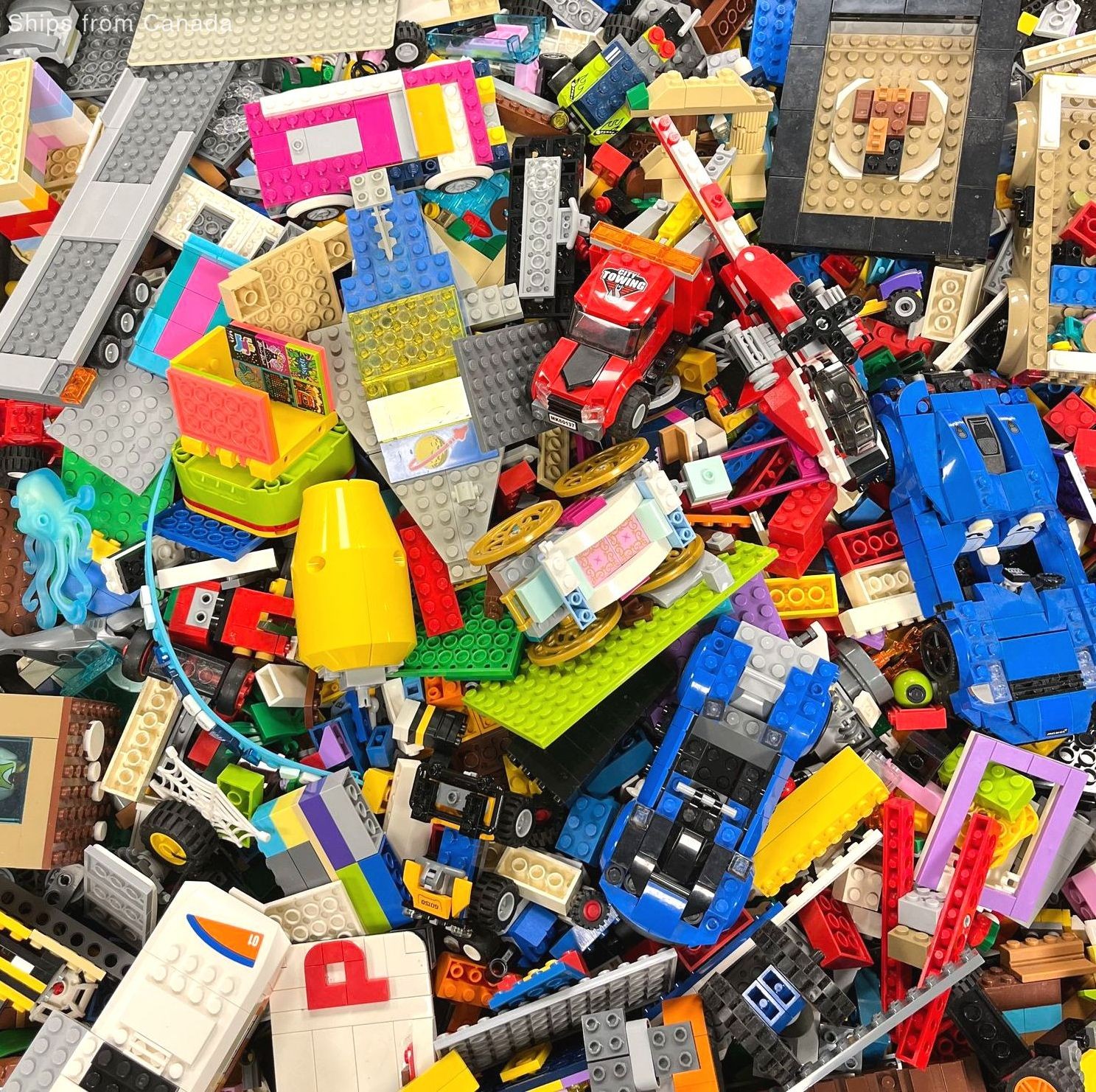 22.2 Lbs. of Unsorted Bulk LEGO and non-LEGO Bricks, Pieces, and Parts ...