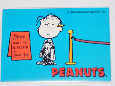 1992 PROSPORT PEANUTS LINUS "PLEASE WAIT TO BE SEATED" COMIC CARD #26 ...