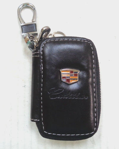 CADILLAC LEATHER KEY CASE/KEY FOB HOLDER CADILLAC LOGO SIZE 3.5 X 2.5 ...