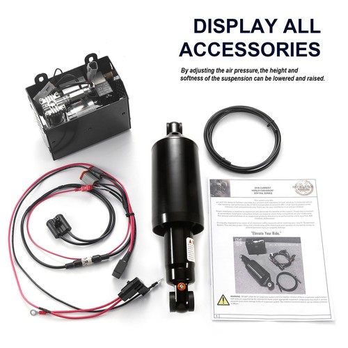 For Harley Softail Air Suspension Kit Adjustable Air Ride Mono Shock ...