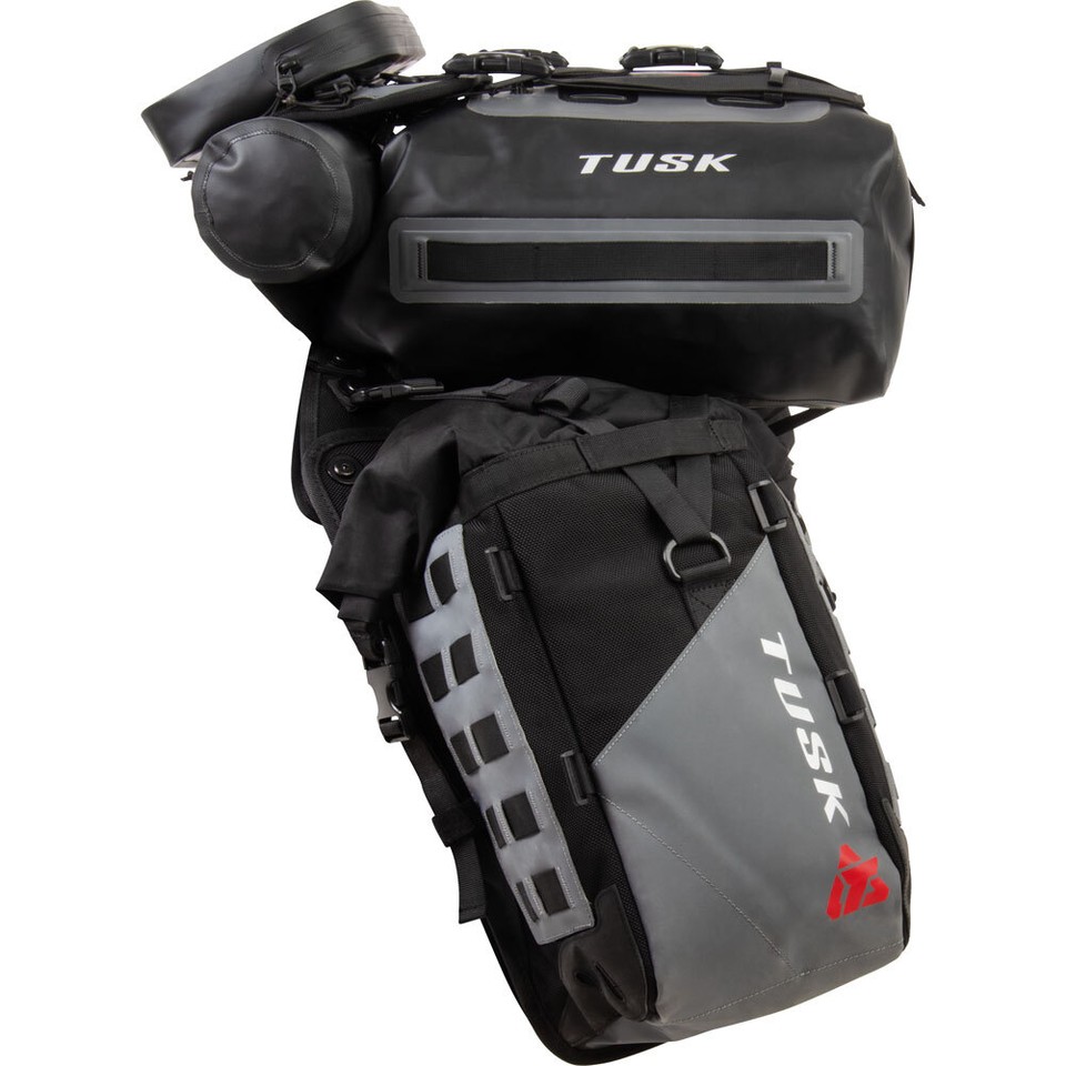 Tusk Highland X2 Rackless Luggage w/Small Duffel Tail Bag Black/Grey ...