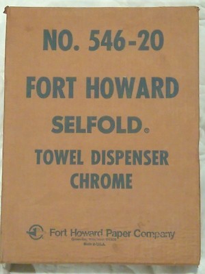 NIB Fort Howard Commercial Selfold Towel Dispenser Chrome Metal No. 546 ...
