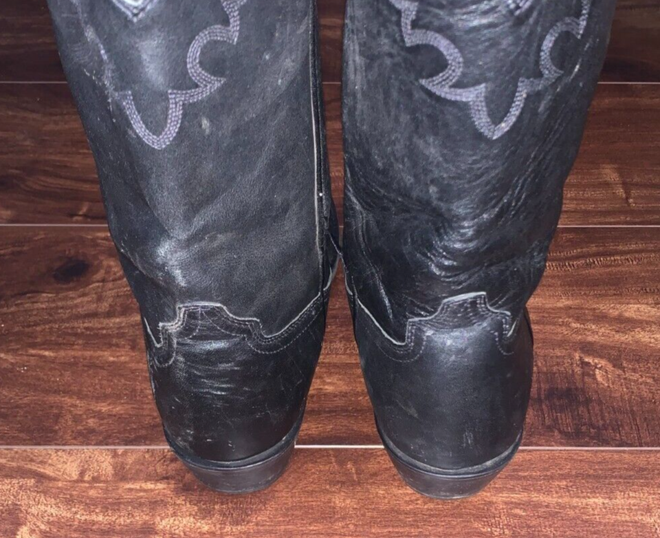 ARIAT SEDONA BLACK COWHIDE LEATHER COWBOY POINT BOOTS #34601 MEN'S 8.5 ...