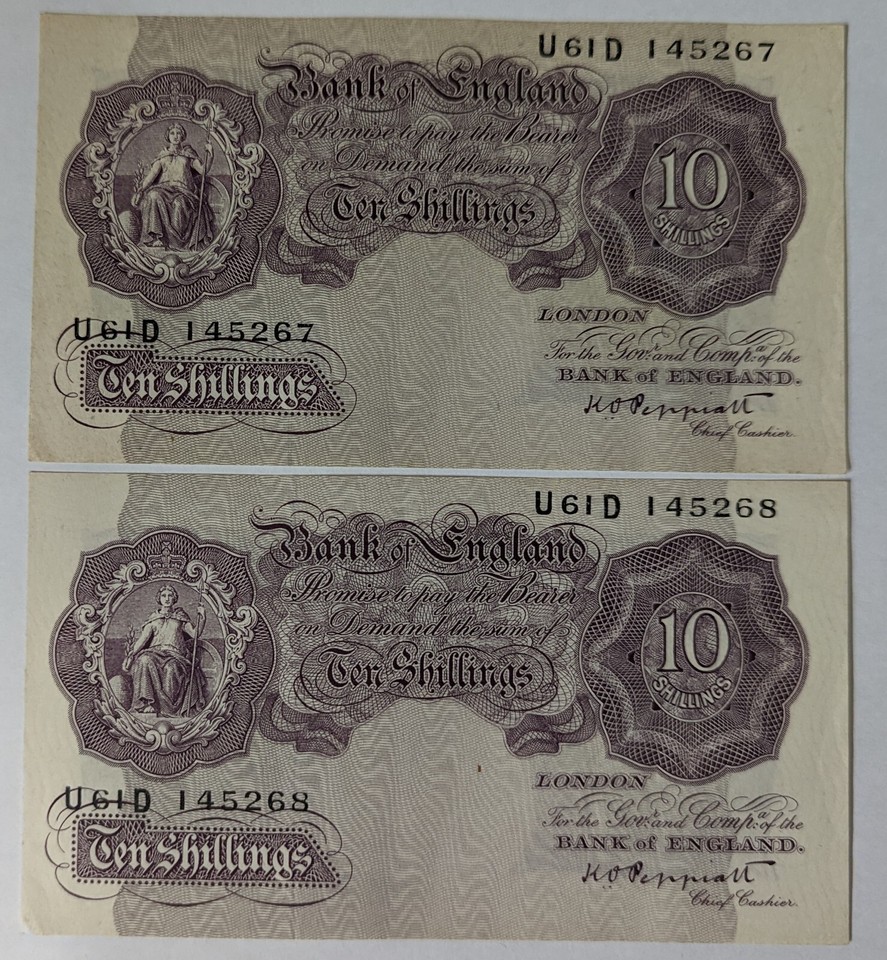 OLD BRITISH BANK NOTES 10 SHILLINGS ONE POUND £1 FIVE POUNDS £5 CHOOSE ...