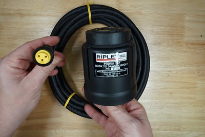 Ripley 5770 Dusk to Dawn Street Light Power Tap - 15' Cord, 3 Pin Mini ...
