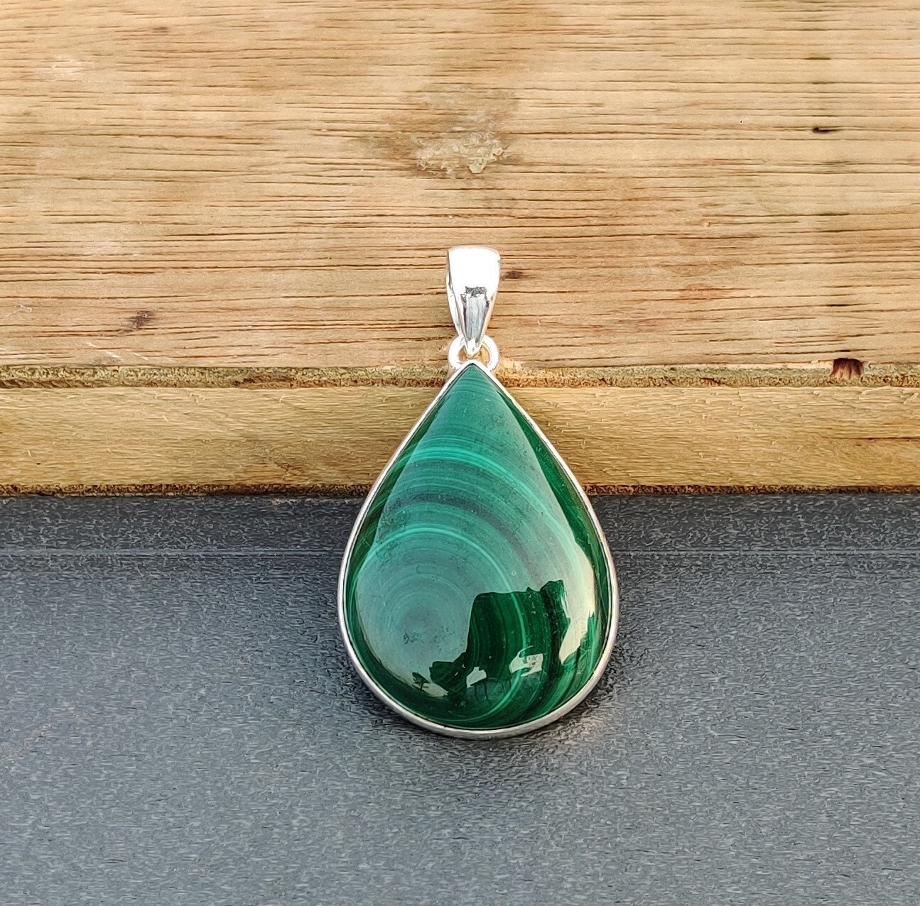 Natural Malachite Pendent 925 Sterling Silver Women Neck Pendent MO5124 ...