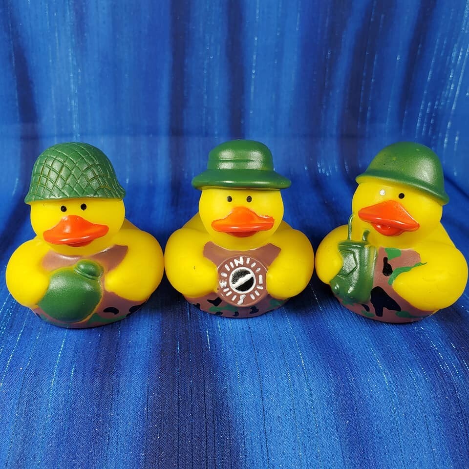Fun Flock! 12 Military Rubber Ducks Army Air Force Navy Marine Veteran ...