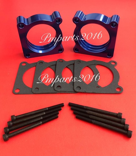 Blue Aluminum Throttle Body Spacer fit 09-15 Nissan Skyline GT-R R35 3 ...