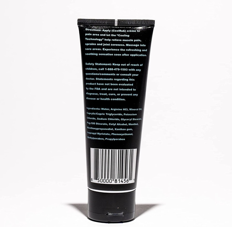 HelsRx Cool Rub Foot • Ankle • Knee Brand New Tube 4 oz. Muscle Relief ...