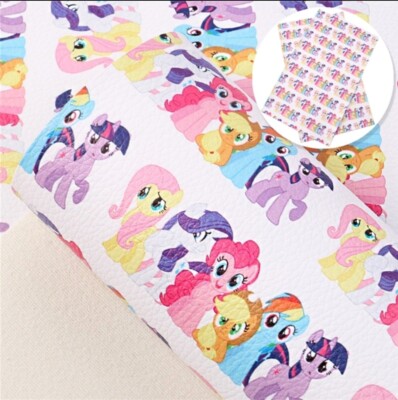 MLP FAUX LEATHER SHEET 8 X 12" PRINTED 1070739 Little Pony LITCHI ...