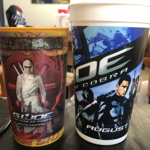 Lot of 2 G.I. Joe Cups The Rise of The Cobra 7-11 + Paramount 1 ...