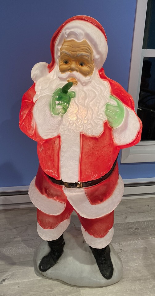 Rare Vintage Santa’s Best Santa Claus 50" Blow Mold Christmas Yard ...