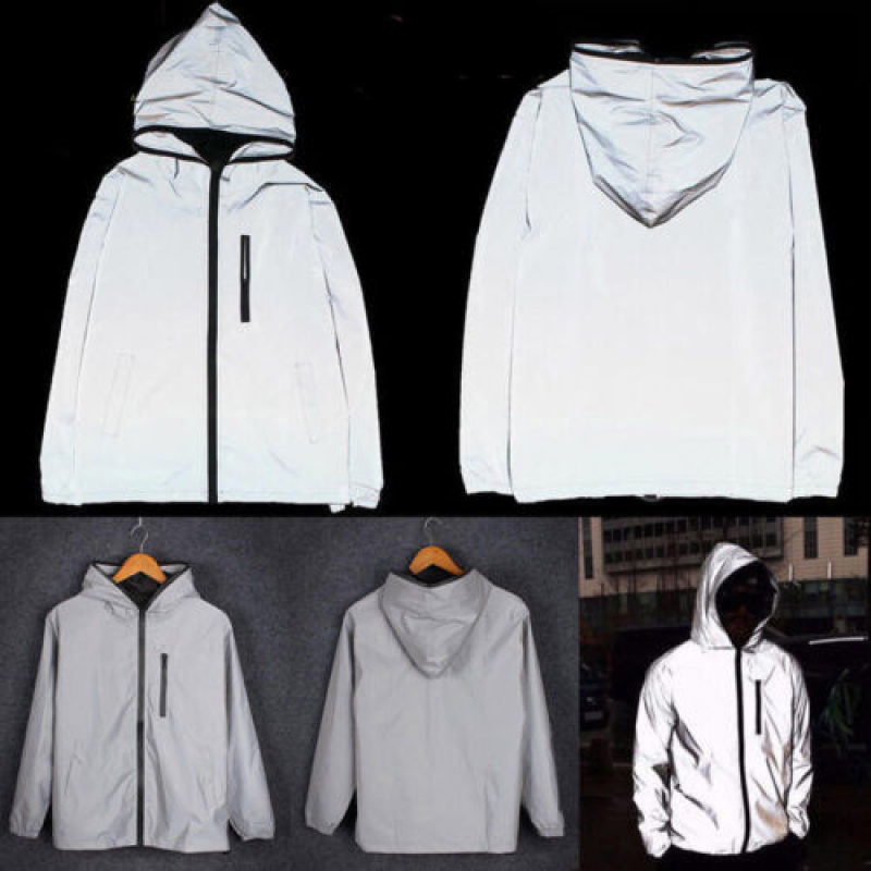 Hot Reflective jacket 3M men's waterproof night safety jacket hoodie ...