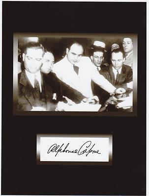 AL CAPONE 8 by 10 REPRINT PHOTO & REPRINT AUTOGRAPH ON GLOSSY PHOTO ...