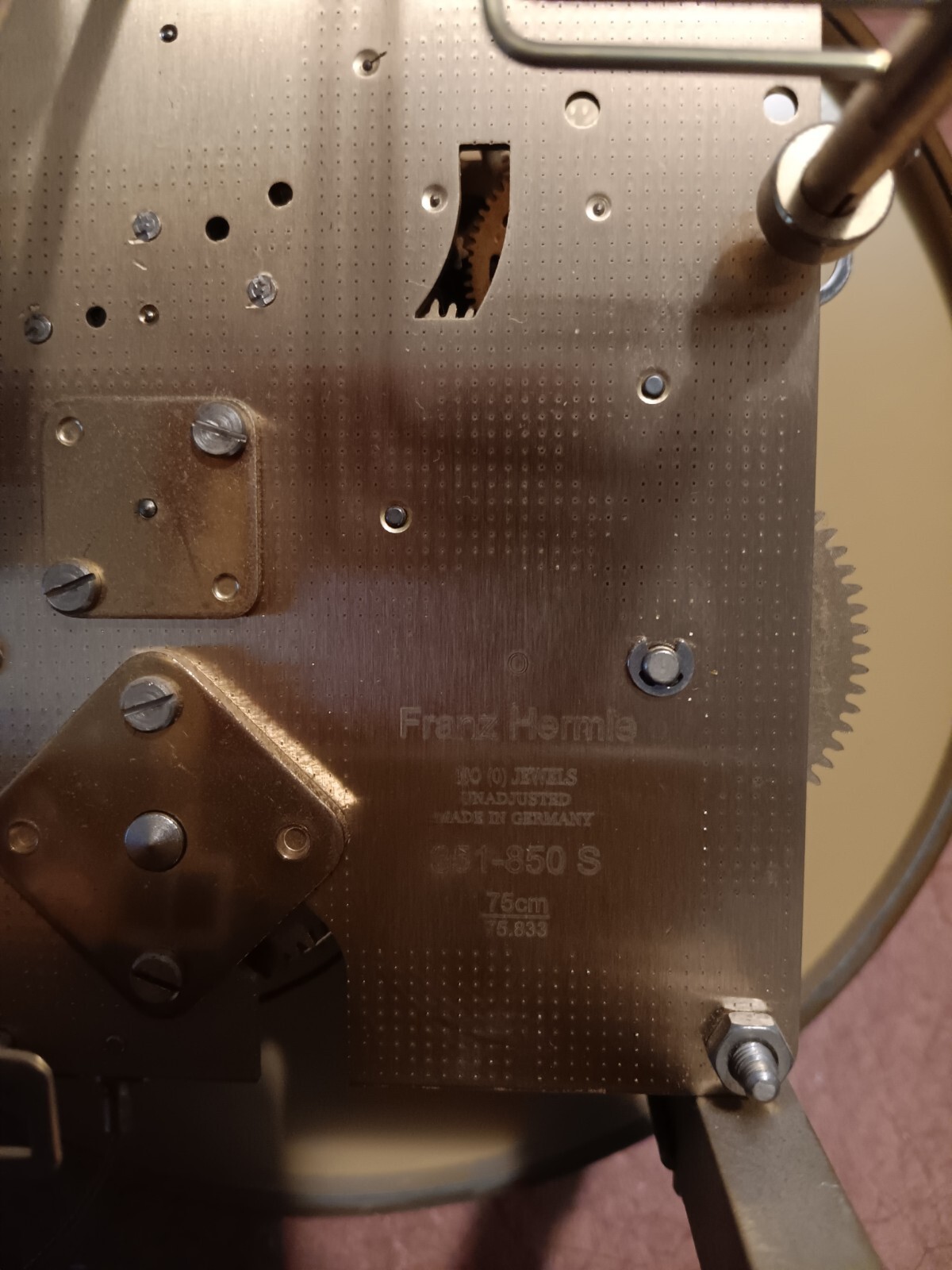 Large Ethan Allen 2 weight WALL CLOCK 8 Day Great Shape Looks Complete ...