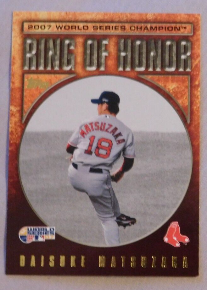 2009 Topps Ring Of Honor Boston #RH75 Daisuke Matzusaka Red Sox ...