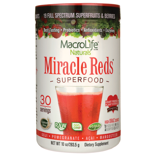 MacroLife Naturals Miracle Reds Superfood 1 Billion Cfu 10 oz Pwdr ...