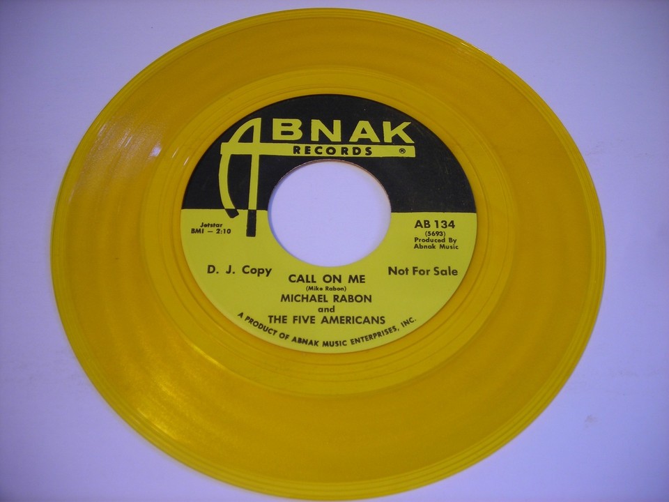 YELLOW VINYL PROMO Michael Rabon & Five Americans Virginia Girl 1969 ...