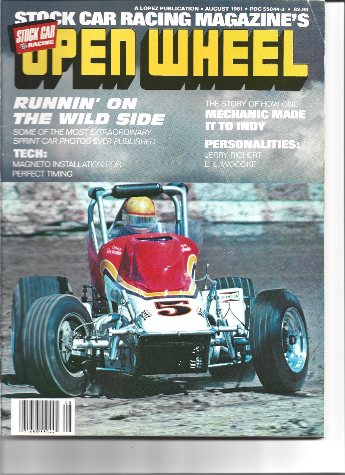 1981 Open Wheel Magazine AUG. Issue Good condition 90 pgs. VOL. 1 AUG ...