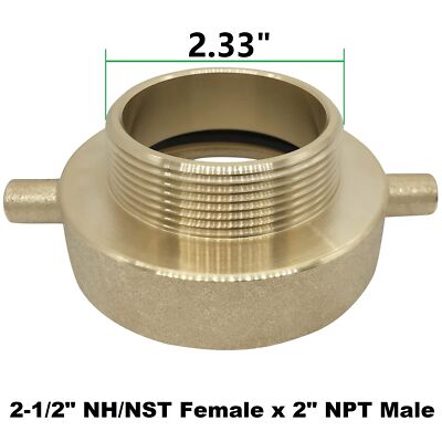 Associated Fire Safety Group 2.5" NST To 3/4" GHT Fire Hydrant Adapter ...