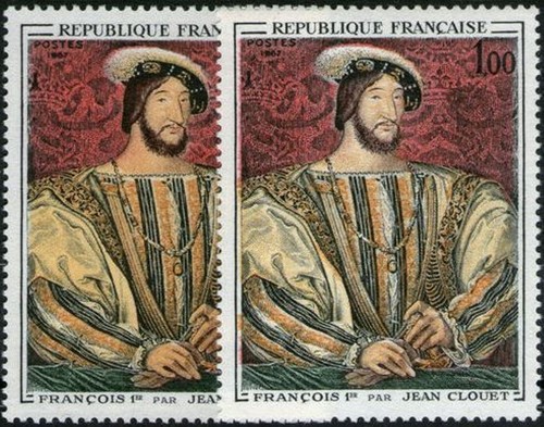France Stamp 1518 " Francois 1er, Clouet, Variety Colours " New Xx ...
