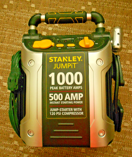 Stanley Jumpit Portable Power Station Jump Starter 1000 Peak/500 ...