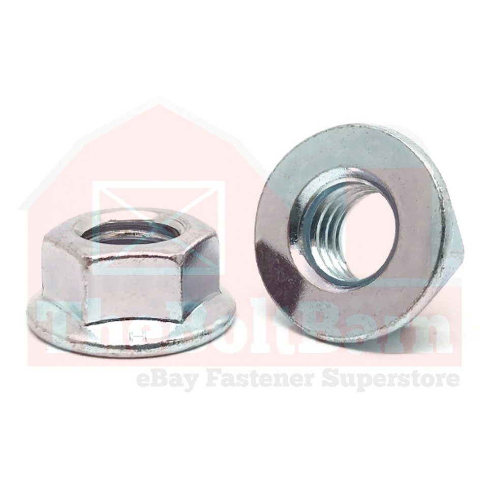 M12-1.25 Class 10 JIS Hex Flange Nuts Zinc Fine Thread (Pick Quantity ...