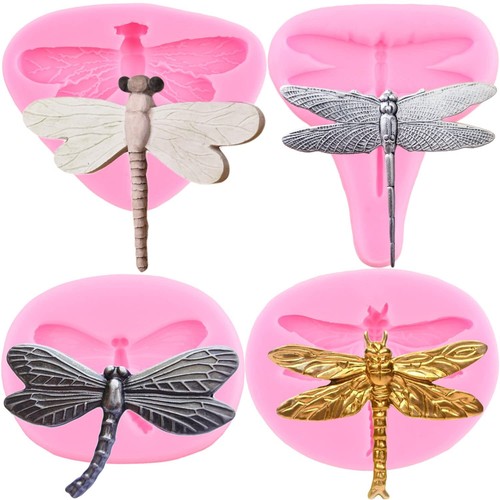 Dragonfly Silicone Candy Chocolate Fondant Molds For Cupcake Topper ...