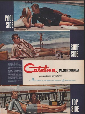 Men's Fashion - 1963 - Catalina - Men's Tailored Swimwear - Vintage ...