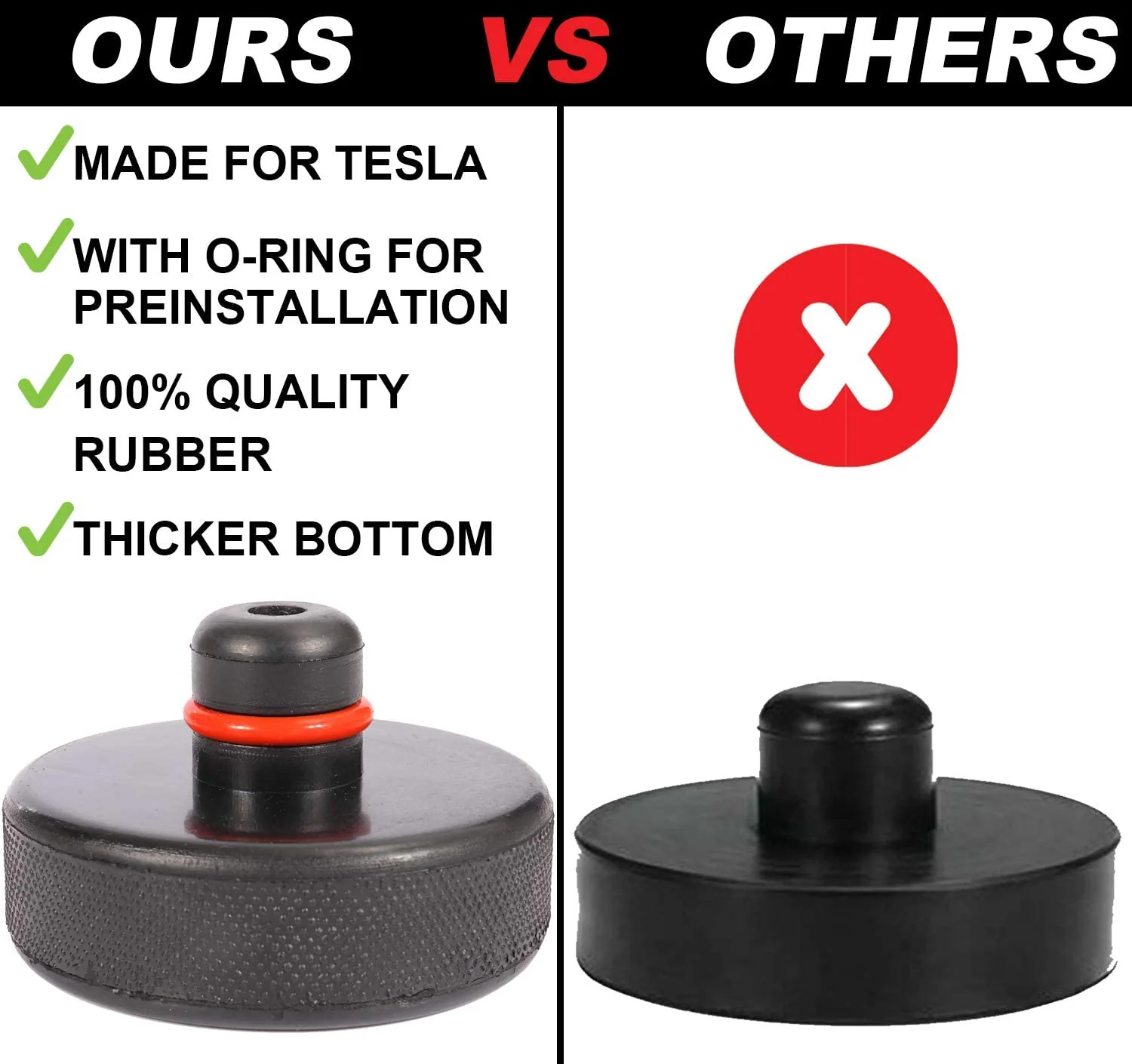 Tesla Model S, 3, X, Y Jack Lifting Pad Pucks Adapter Set, (4) Piece ...