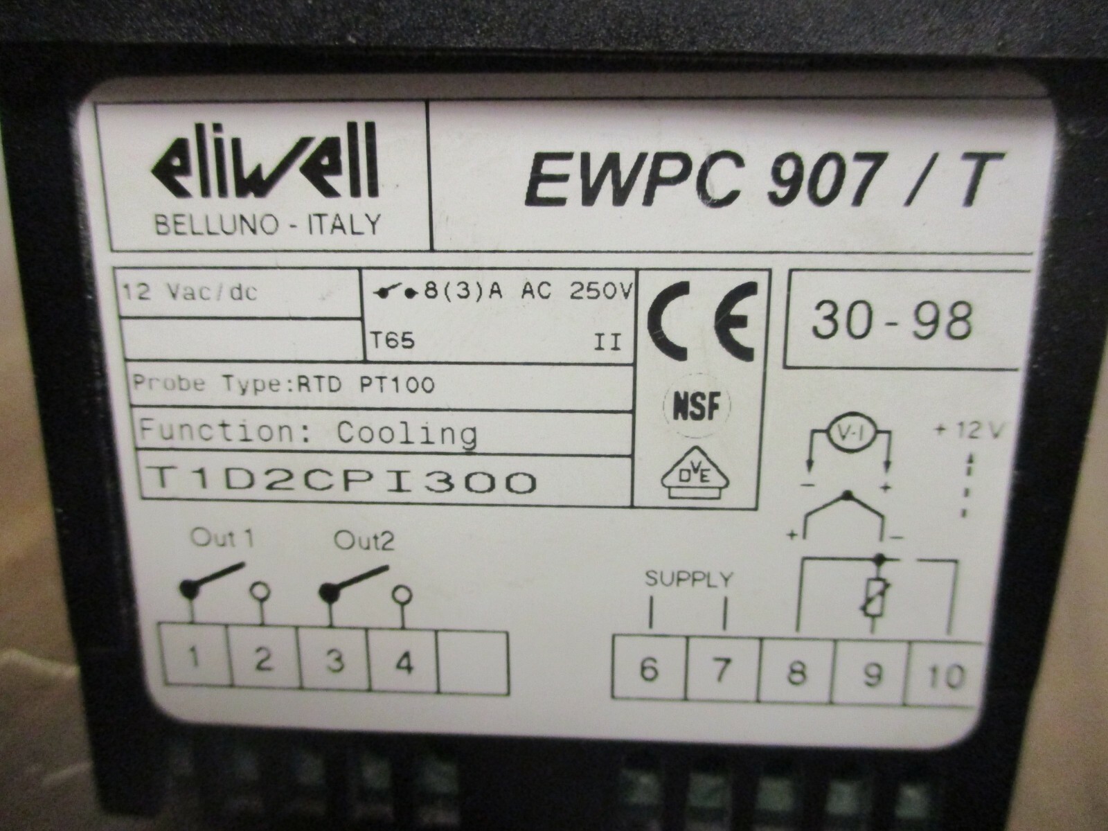 Eliwell EWPC 907/t Temperature Display 12vac/dc 250vac for sale online ...