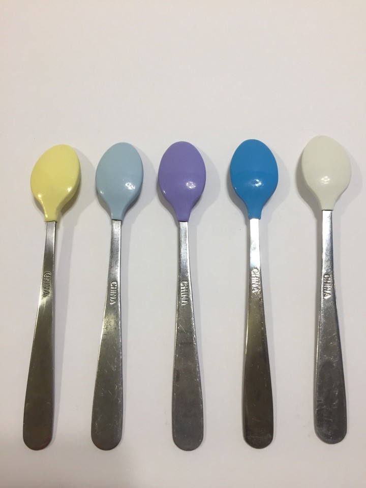 Gerber Baby Spoons Lot Of 5 Multicolor Soft Tip Stainless Steel | eBay