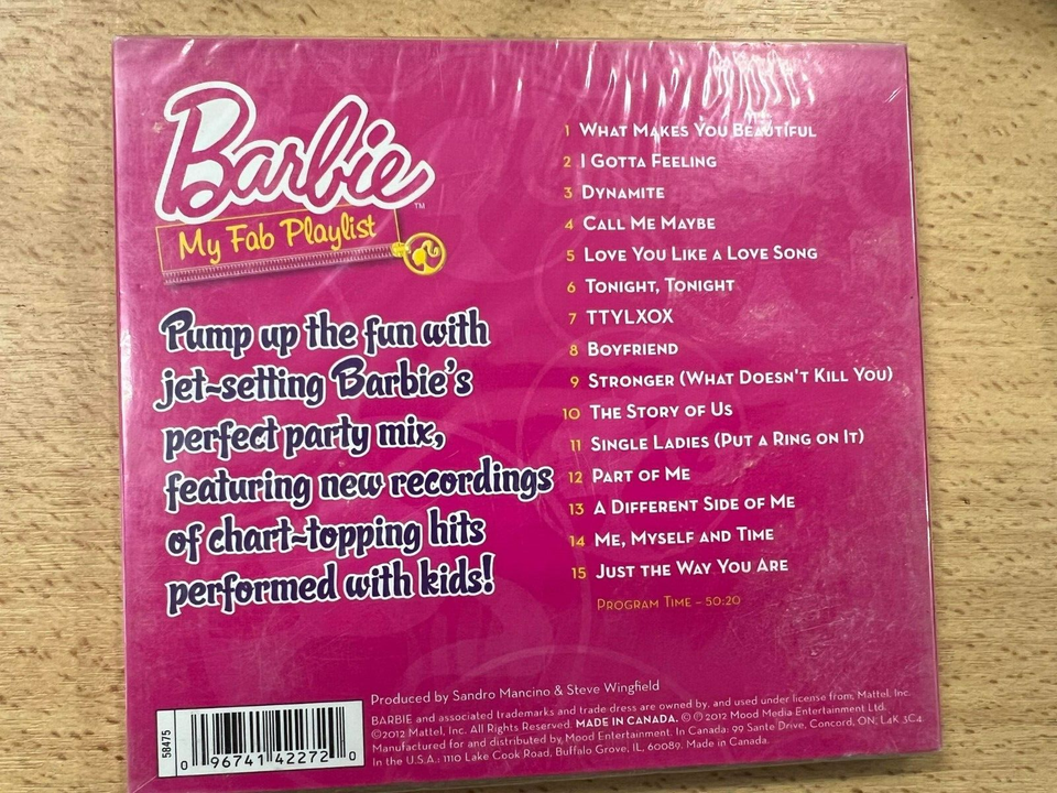 World Tour Party Mix ~ Barbie My Fab Playlist CD 2012 NEW/Sealed (103 ...