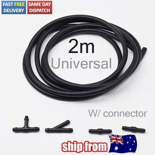 200cm 2m x 4mm ID EPDM BLACK RUBBER Windscreen Wiper Washer Jet Tube ...