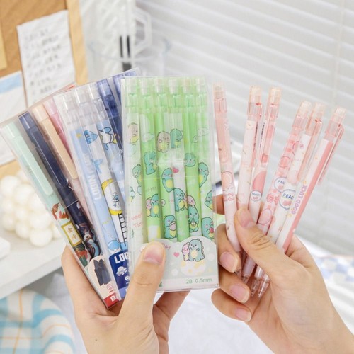 4/6PCS 0.5mm Mechanical Pencil with Eraser Movable Pencil School Office ...