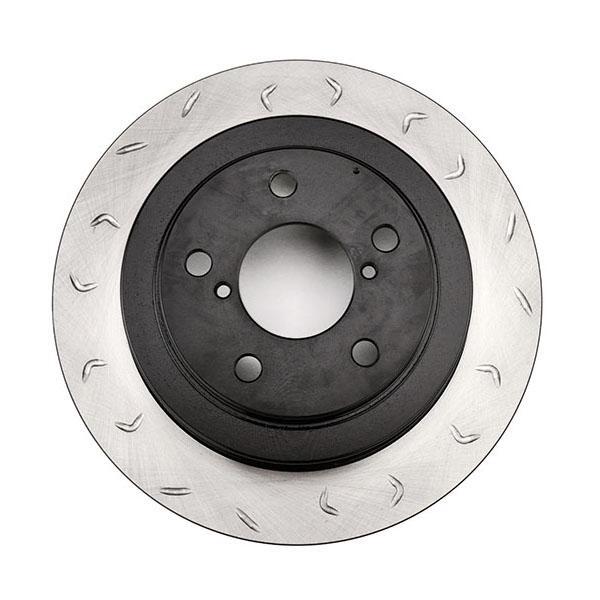 FactionFab Swept Slot Bi-Directional Rotor Rear Single for 2002-2005 ...