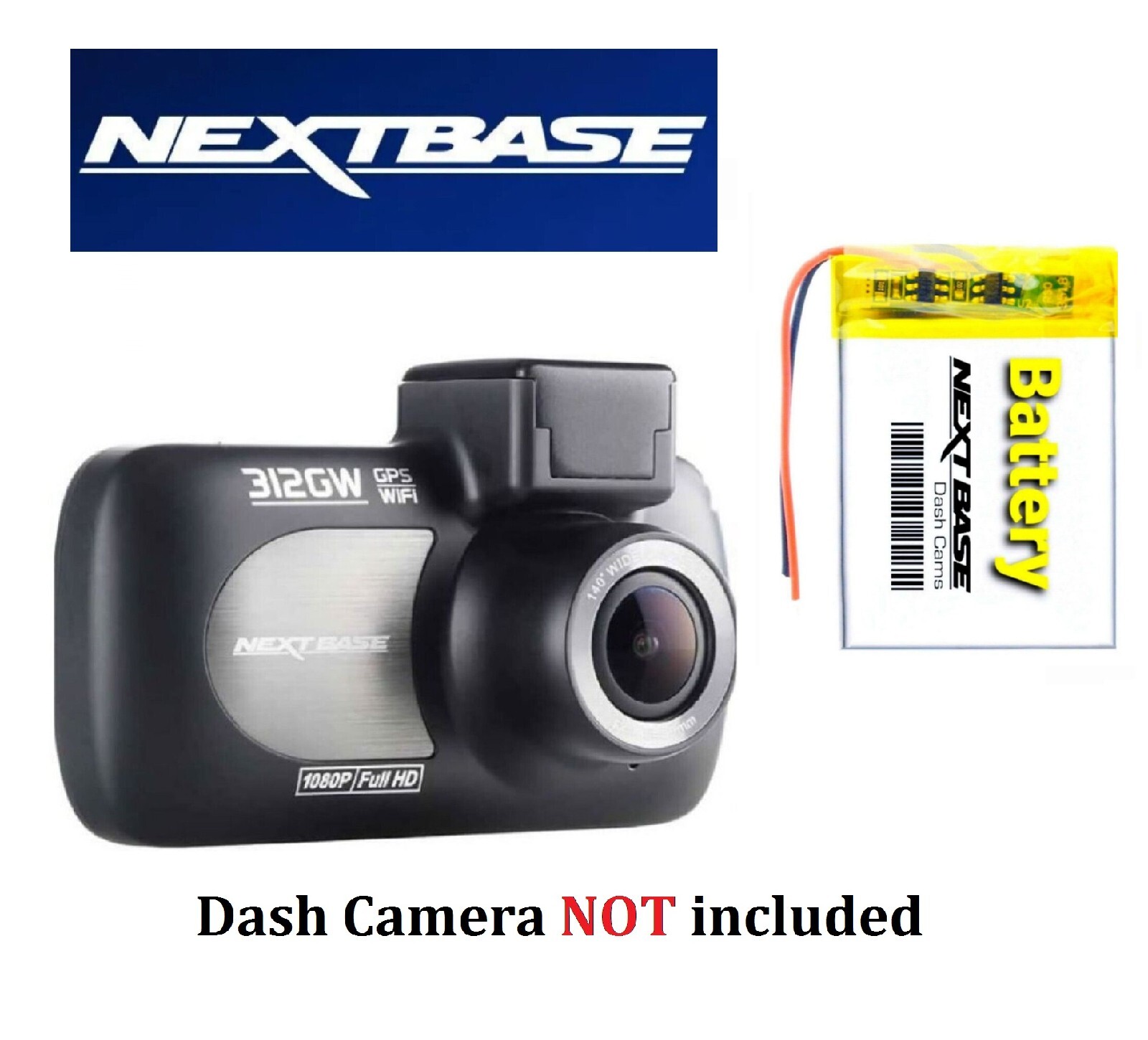 Nextbase 312G/312GW Dash Camera Replacement Battery High Capacity ...