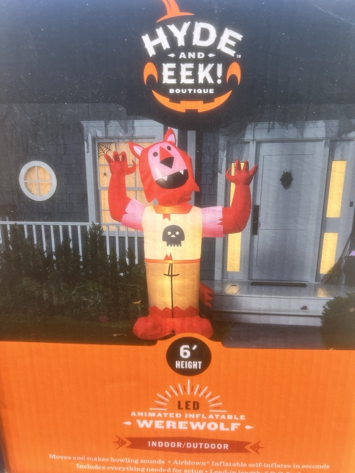 Hyde and Eek Halloween 6 ft LED Animated Werewolf Airblown Inflatable w ...