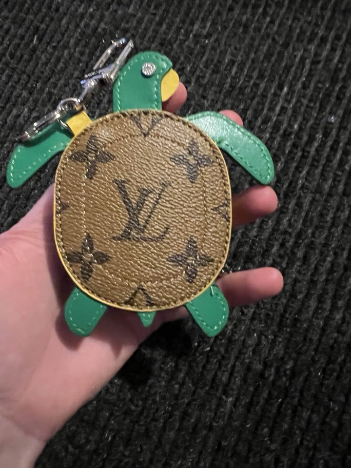 Louis Vuitton LV Monogram Turtle Mini Pouch Keychain Bag Charm | eBay