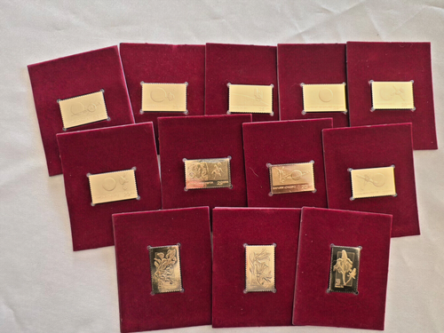 Twelve 22k Gold Foil Space and Floral Commemorative 29 Cents Stamps | eBay