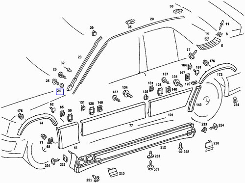 Mercedes Body Trim Moulding Clip Clamp Fixing Bracket A1266900018 New ...