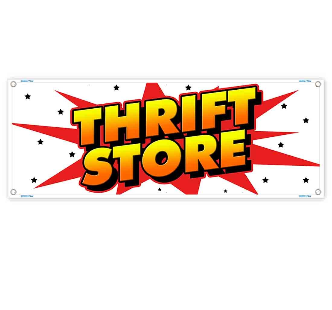 THRIFT STORE CLEARANCE BANNER Advertising Vinyl Flag Sign INV | eBay