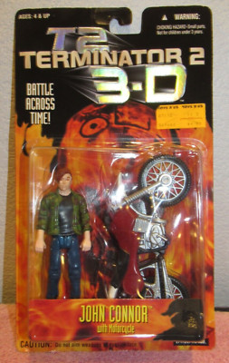 1997 Terminator 2 T2 3-D John Connor with Motorcycle Action Figure READ ...